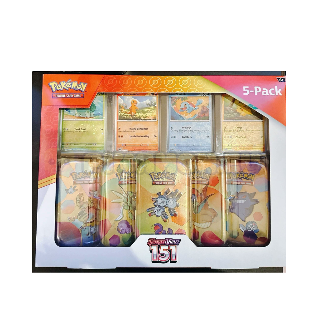 Pokémon 151: Costco 5-Pack Mini Tin Bundle (North America Exclusive) B ...